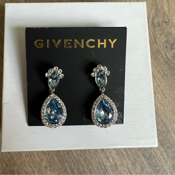 Givenchy | Jewelry | Givenchy Silvertone Crystal Element Double Drop ...